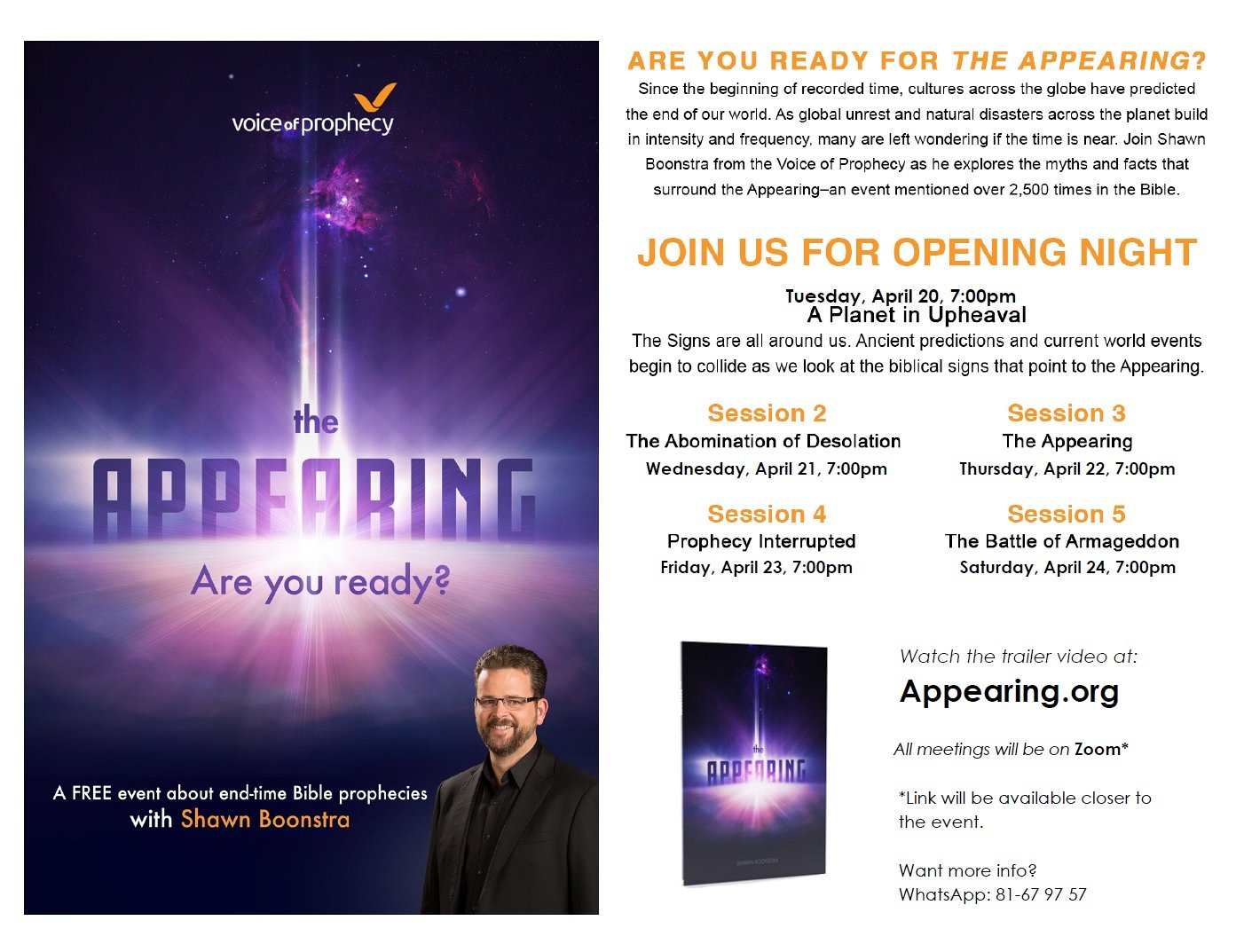 The Appearing with Shawn Boonstra - Voice of Prophecy « Lebtivity