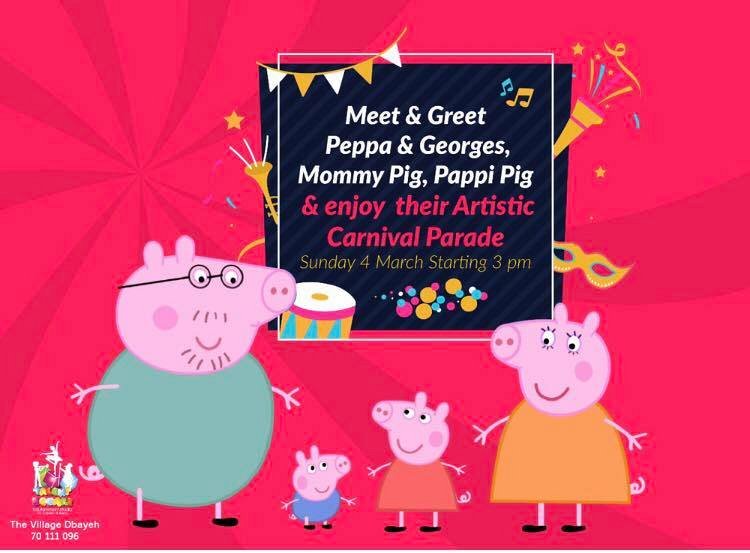 Meet & Greet Peppa Pig, Georges, Mami Pig, Papi Pig « Lebtivity