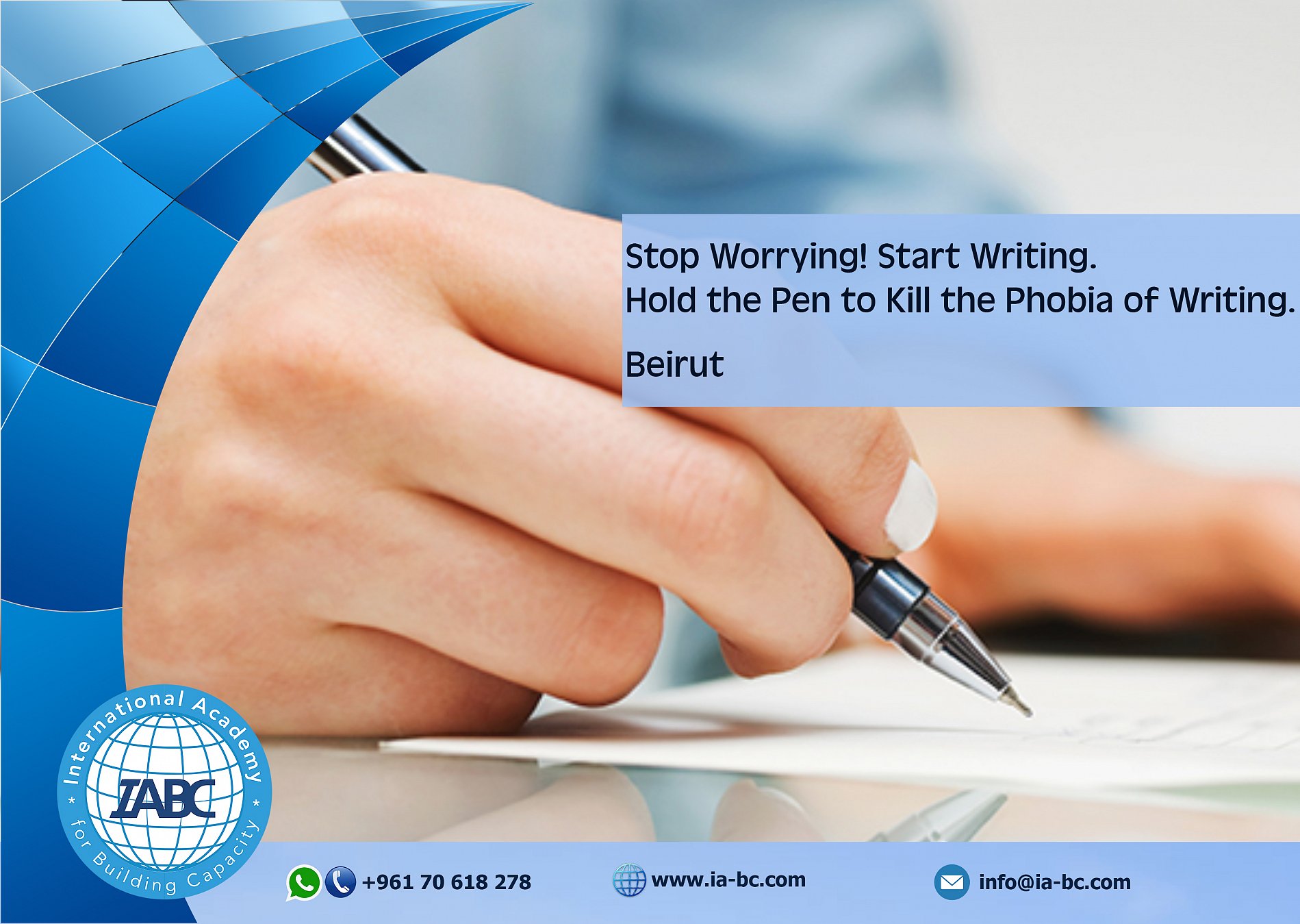 Stop Worrying Start Writing Lebtivity